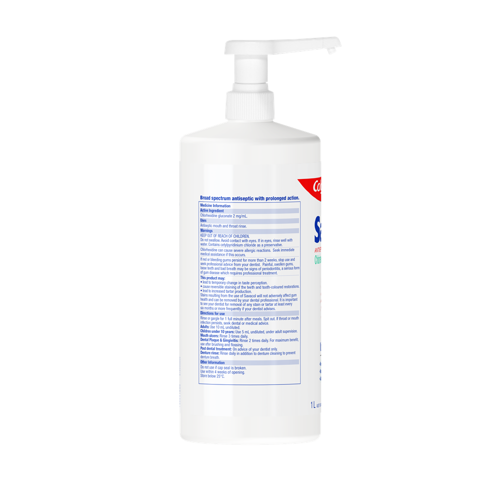 Colgate Savacol - Preoperative Antiseptic Mouth and Throat Rinse - Mint ...