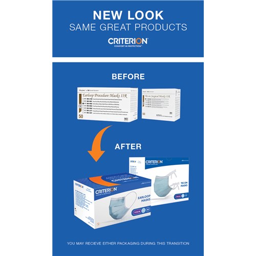 Henry Schein Criterion Mask - Level 2 - Tie On - Blue, 50-Pack | Tie On ...