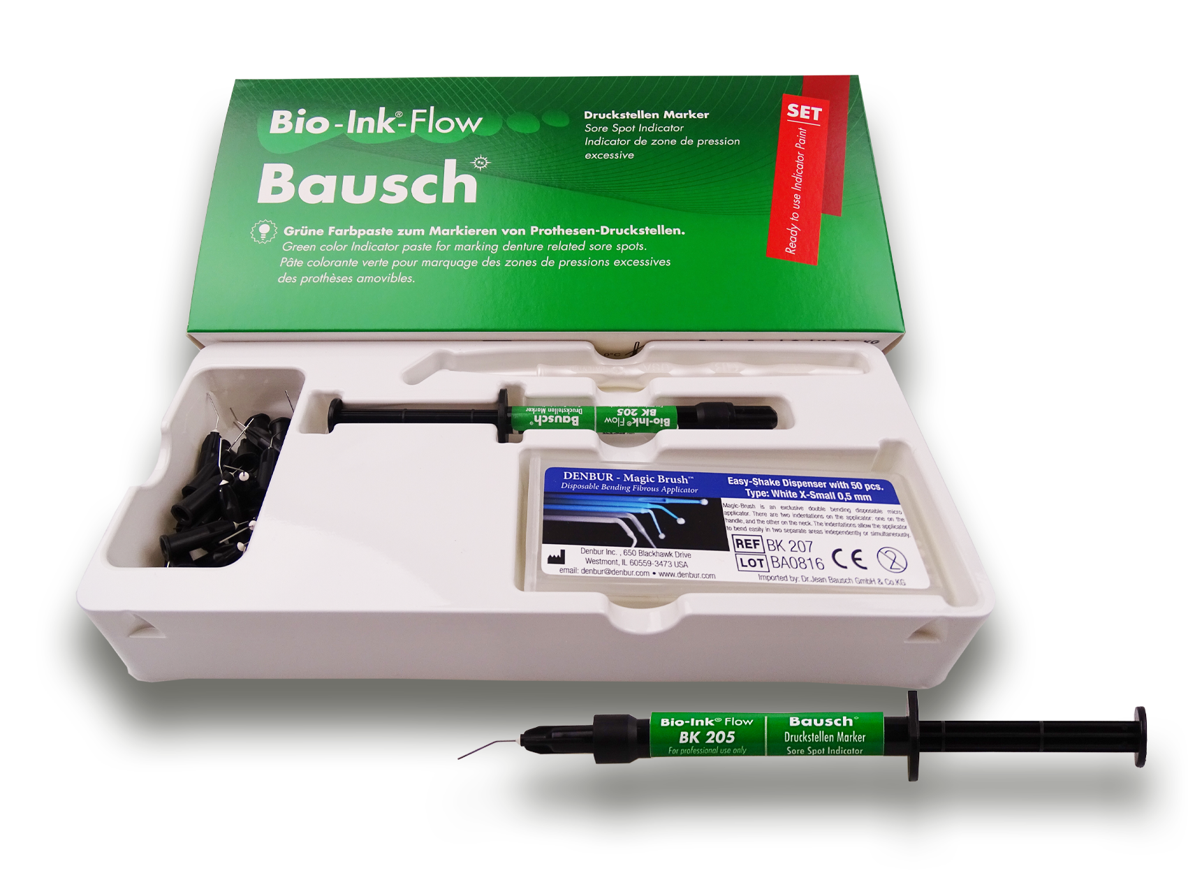 Bausch Bio-Ink Flow Set - Indicator Paste - Green | Occlusal Indicators ...