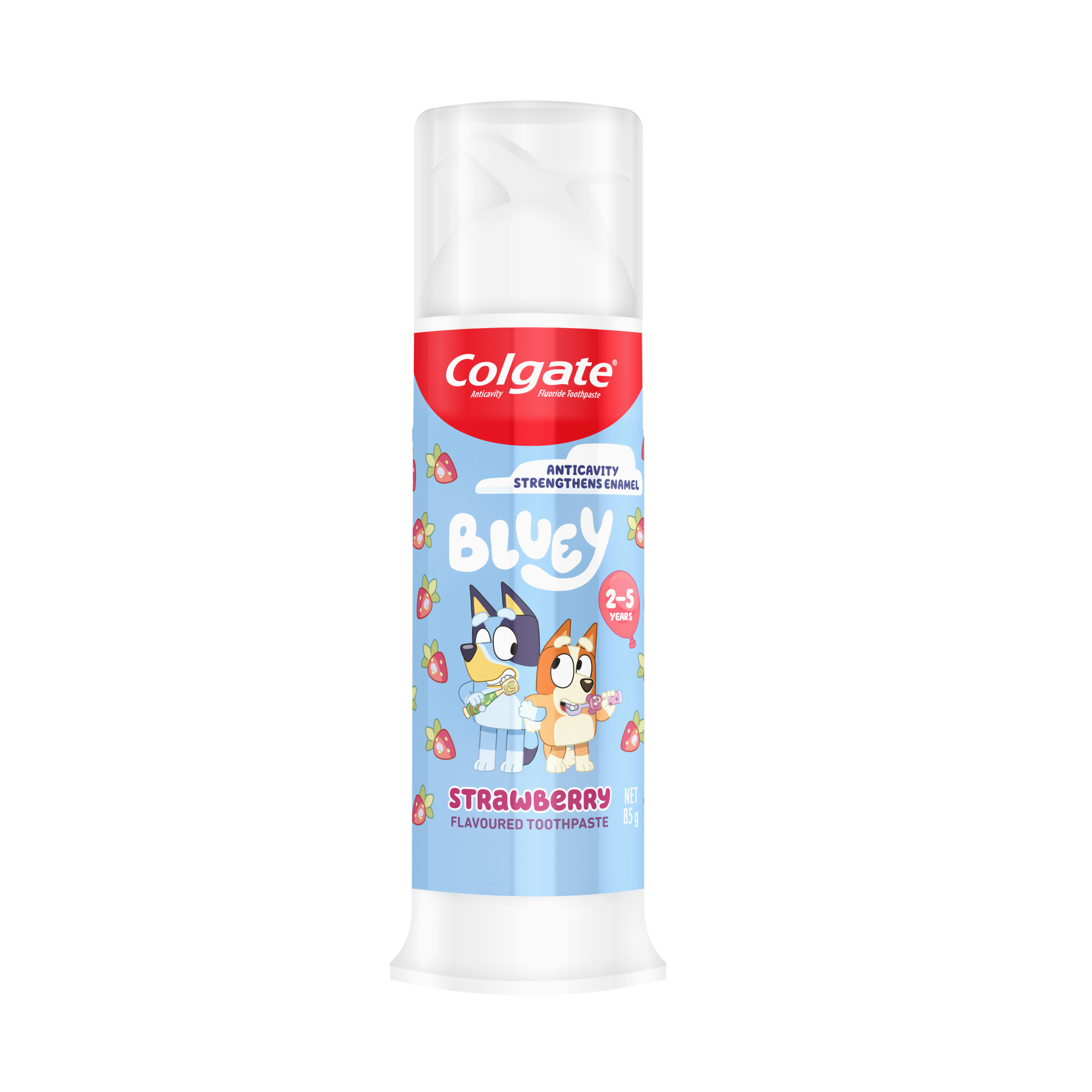 Colgate Kids Bluey Strawberry Pump Toothpaste 85g Pk of 6 | Toothpaste ...