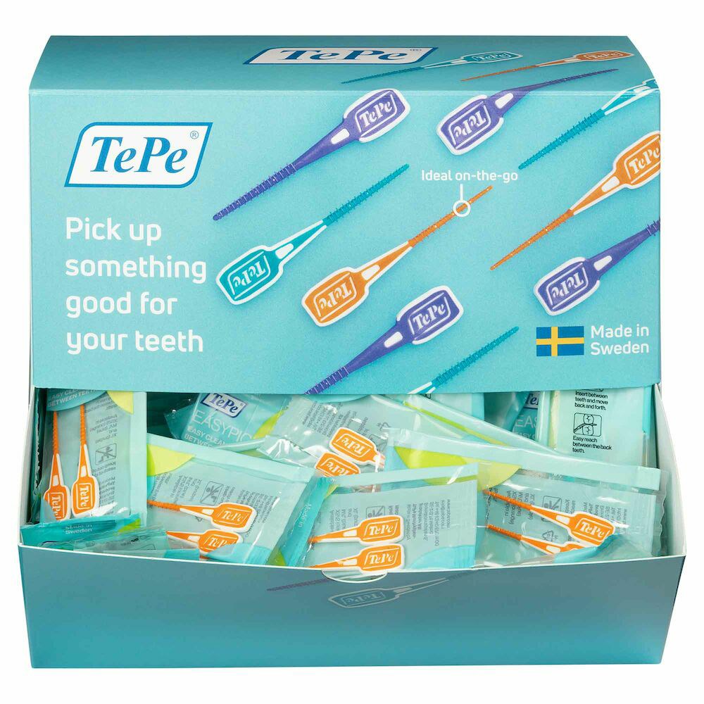 TePe EasyPick Dispenser Box - XS/S - Orange , 200-Pack | Interdental ...