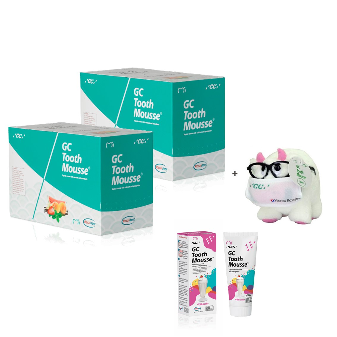 TOOTH MOUSSE Milkshake Pack 2x10x 40g Tubes & 1x Hope Cow ...