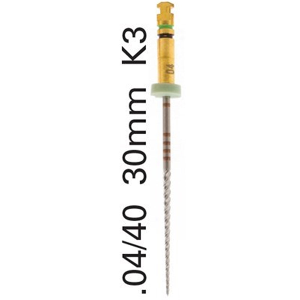 Kerr K3 File - 30mm - Size 40 - .04 Taper - Black, 6-Pack | Rotary ...
