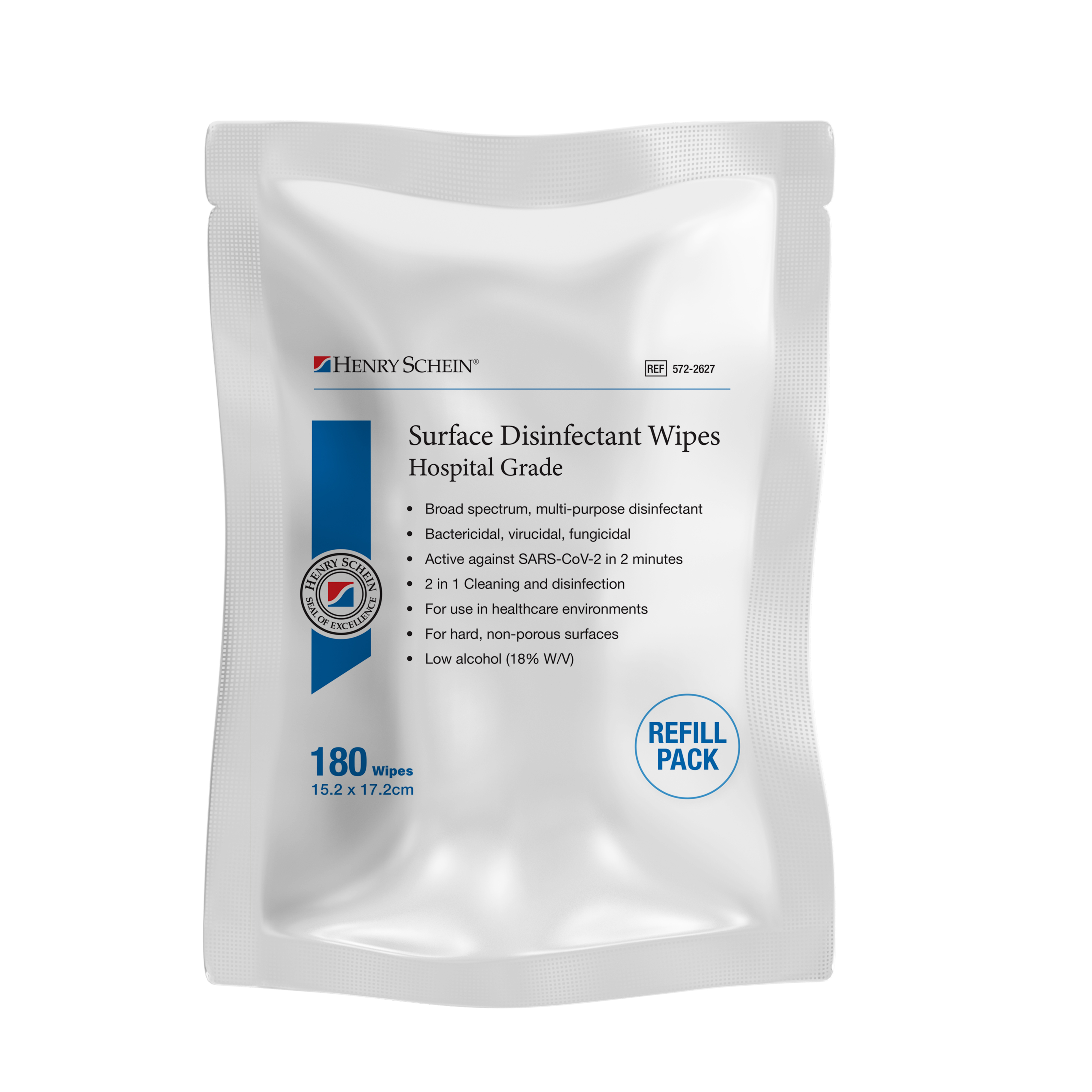 Henry Schein Surface Disinfectant Wipes - Hospital Grade - 180 Wipes ...