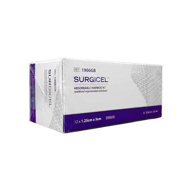 Johnson & Johnson Surgicel - Absorbable Haemostat - 1.25 x 5cm, 12-Pack ...