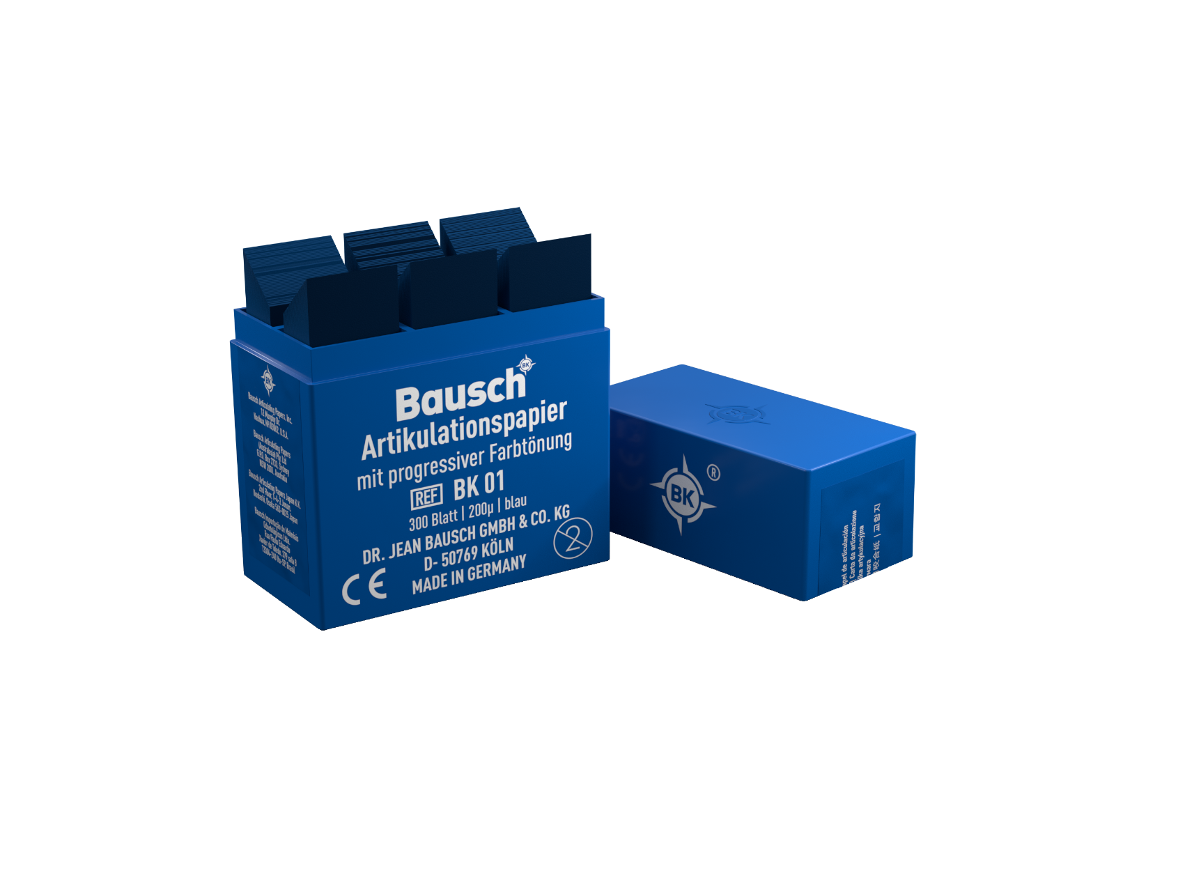 Bausch Articulating Paper - BK01 - Blue, 300-Pack with Dispenser ...