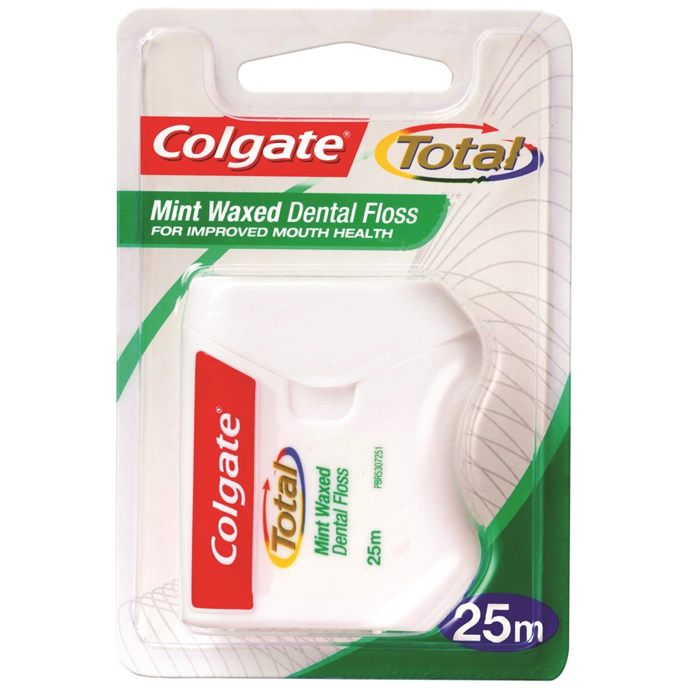 CG-1221707 - Colgate Total Mint Waxed Durable Dental Floss 25m x 6 ...
