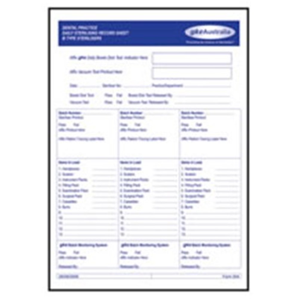 GK-DRP04 - GKE Dental Patient Tracking Record Pad 100 pages - Henry ...