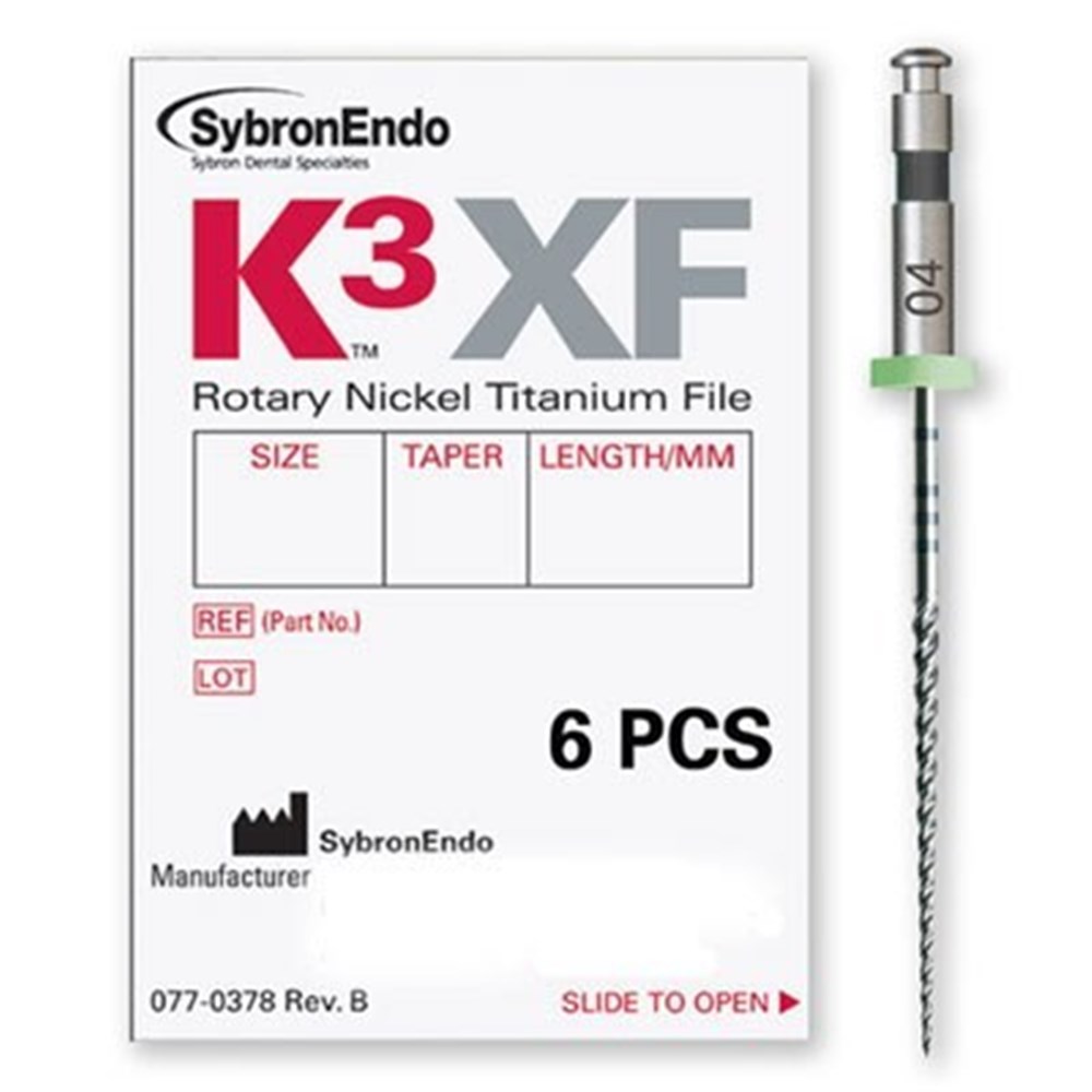 KE-8234405 - K3 XF File 25mm Size 40 .04 Taper Pack of 6 - Henry Schein ...